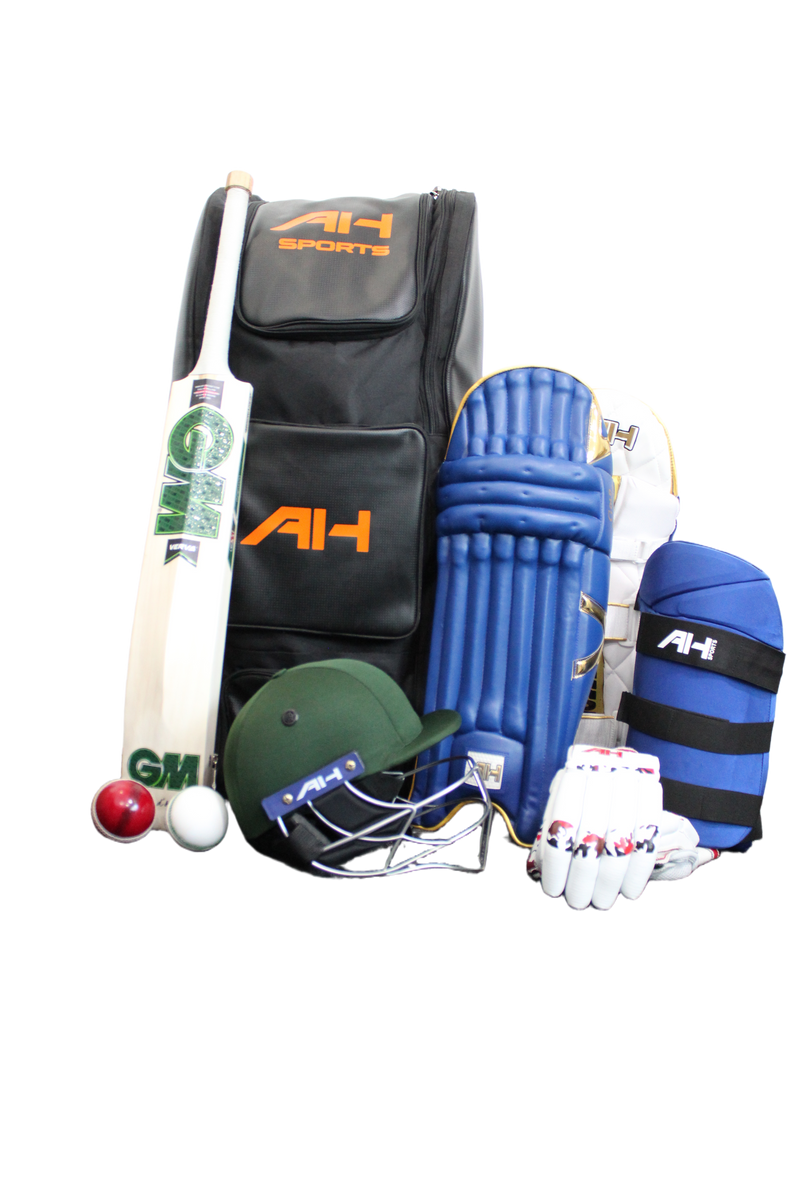 Complete Cricket Kit – Full Set with Bat, Pads, Gloves, Helmet, Thigh ...
